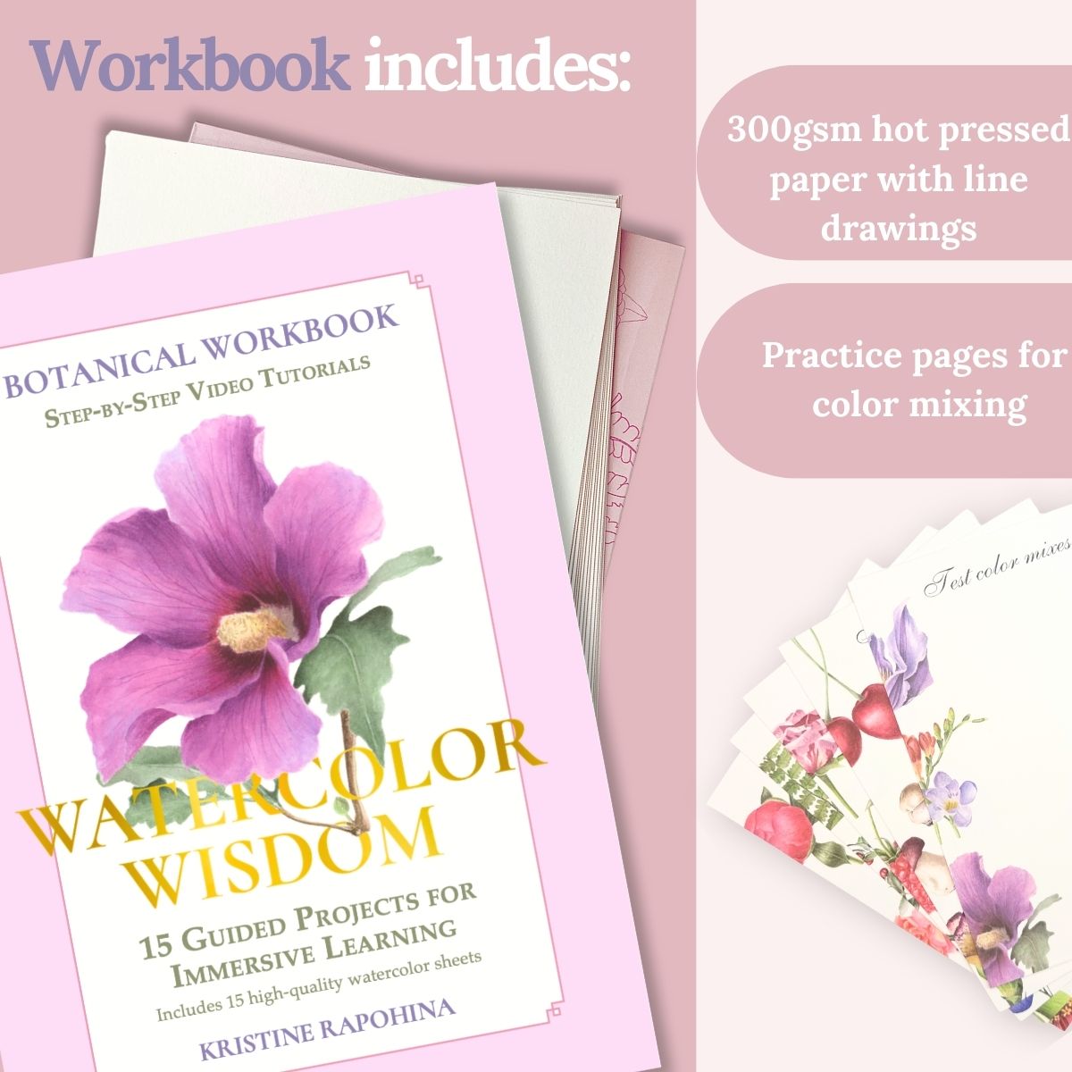 Learn Watercolor Painting with Kristine Rapohina – kristineart